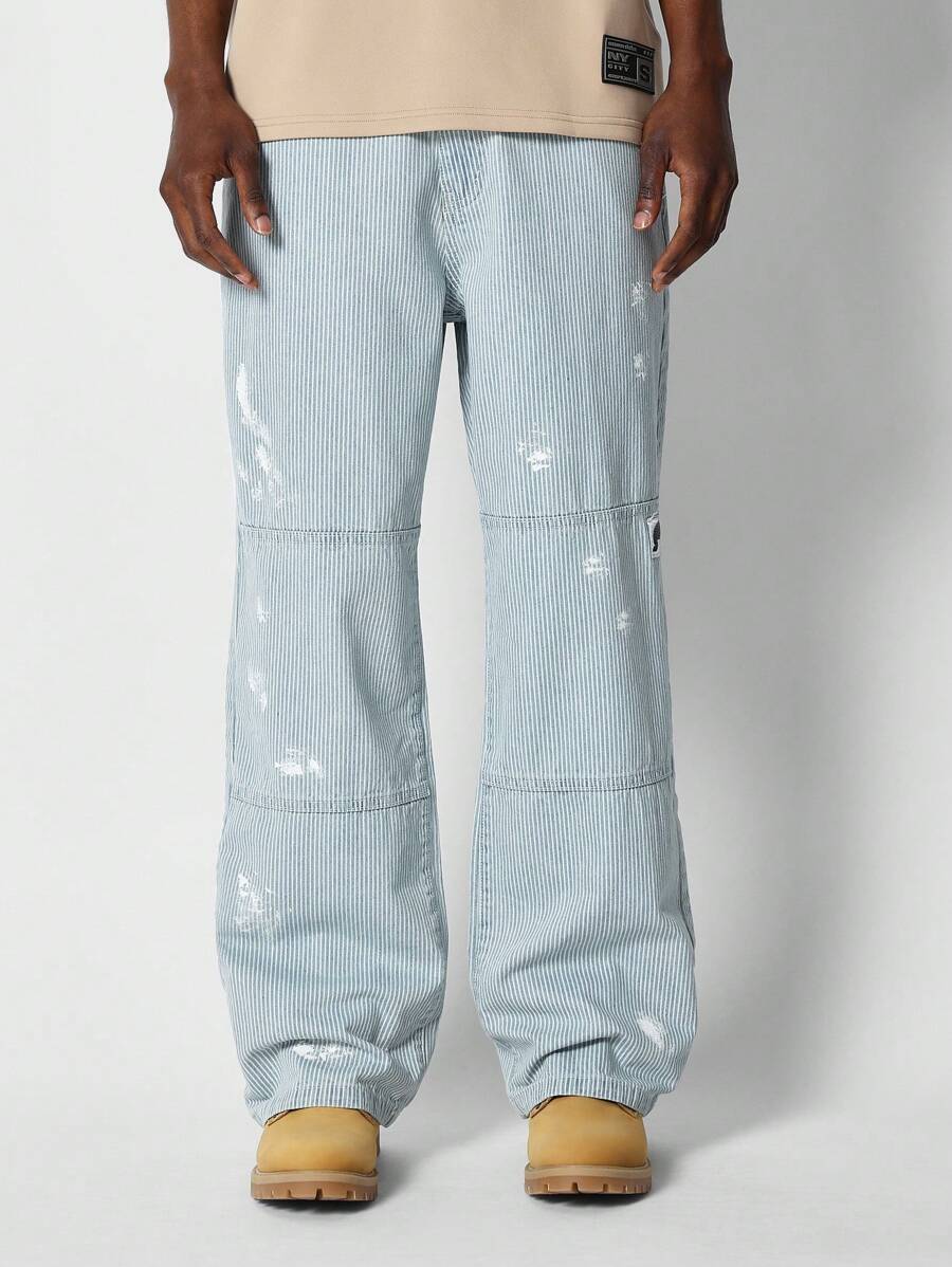 SUMWON Loose Fit Baggy Carpenter Jeans With Knee Panel | SHEIN USA