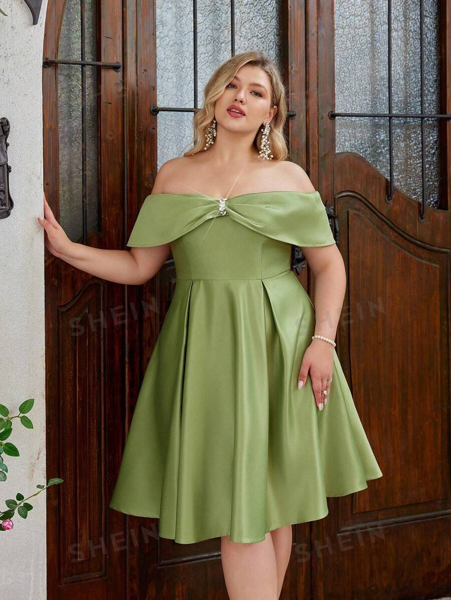SHEIN Belle Vestido de Festa Plus Size estilo Campestre Doce e Elegante ...