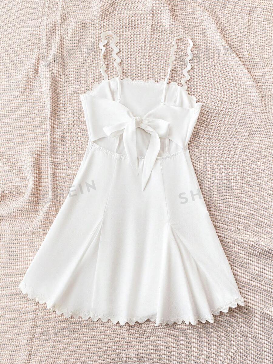 SHEIN WYWH Vestido curto feminino WYWH com cinto tecido ondulado ...