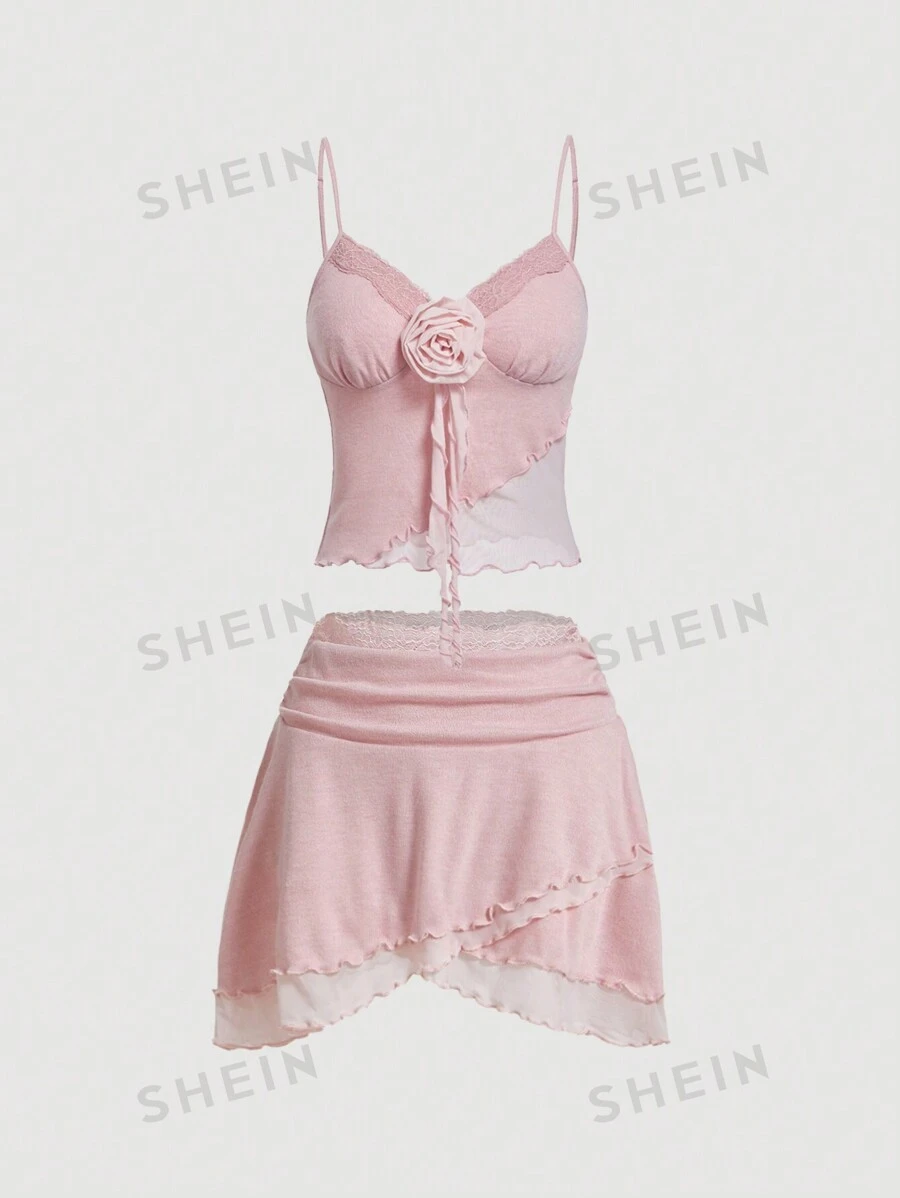 SHEIN MOD Conjunto elegante para damas de verano en rosa con top de ...