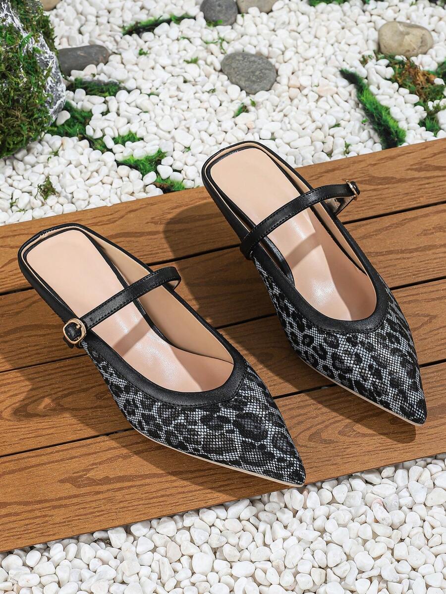 Women's Pointed Toe Low-Heel Slip-On Shoes | SHEIN UK