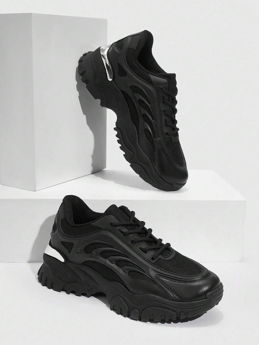 SHEIN X Lucía Bellido Vate Woman Shoes Rhinestone Decor Chunky Heeled ...