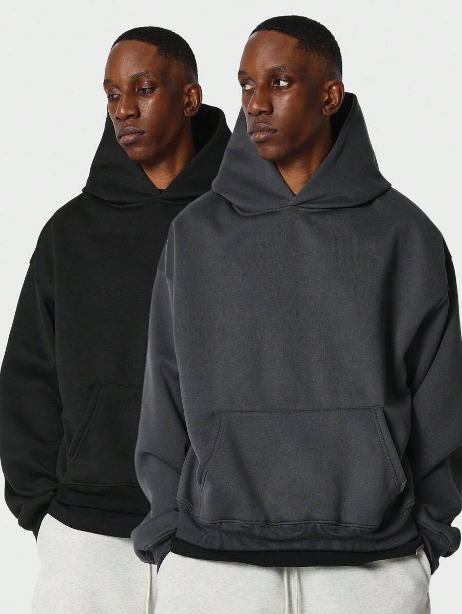 SUMWON 2 Pack Overhead Essential Hoodie | SHEIN USA