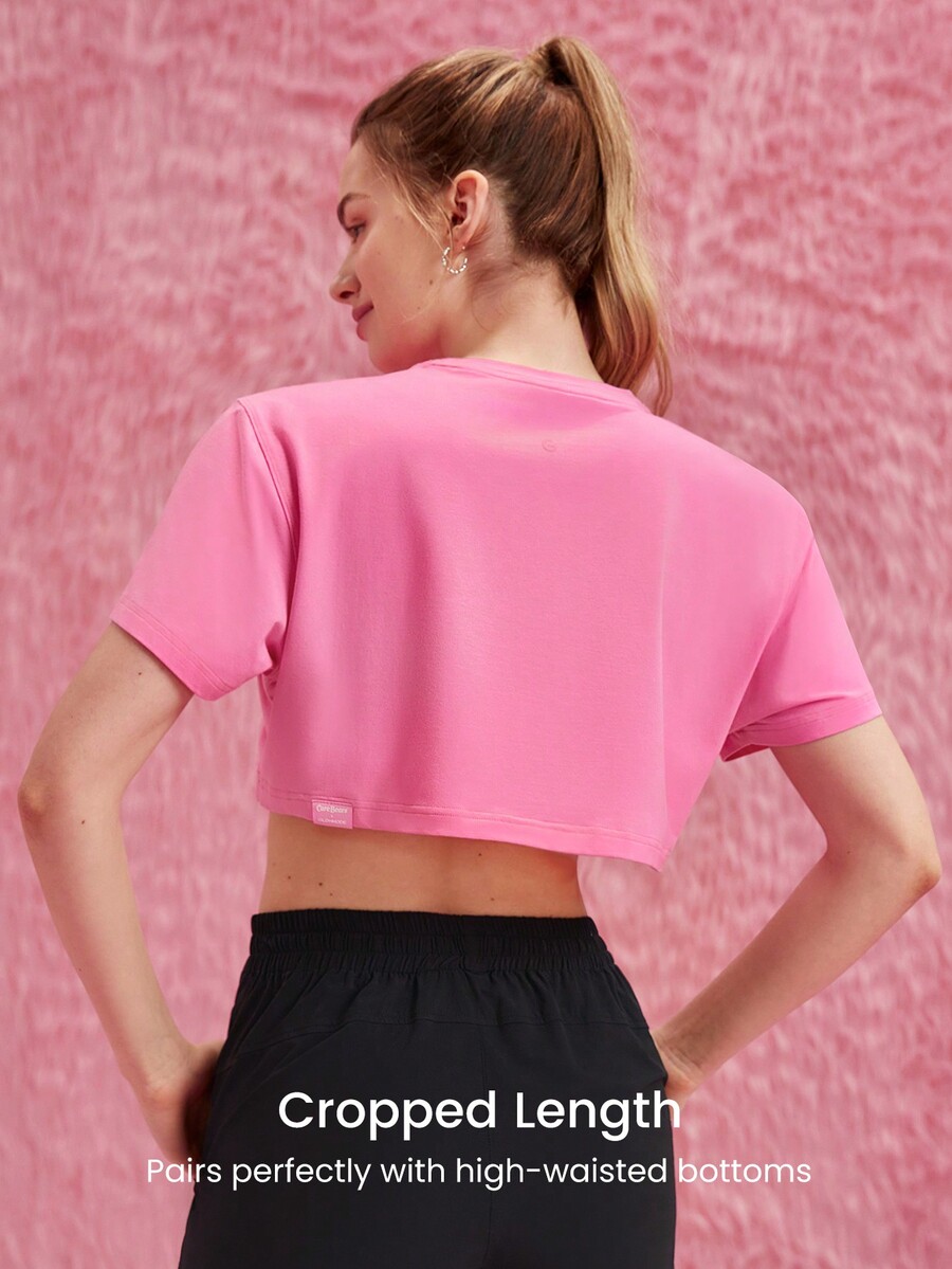 GLOWMODE GLOWMODE X Care Bears™ Pima Cotton Loose Fit Cropped Bear ...