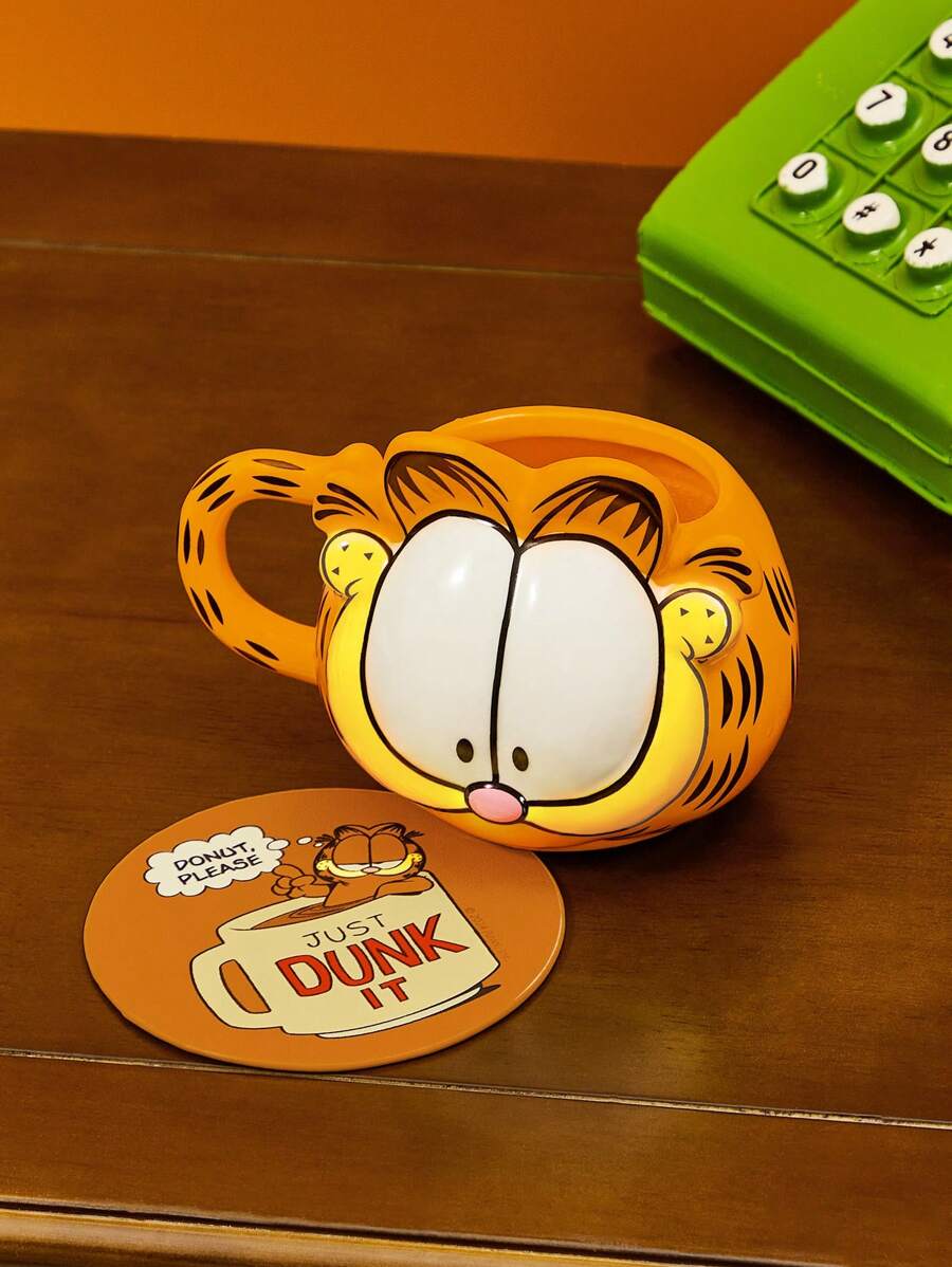 GARFIELD X SHEIN 380ml Cartoon Cat Ceramic Mug | SHEIN USA