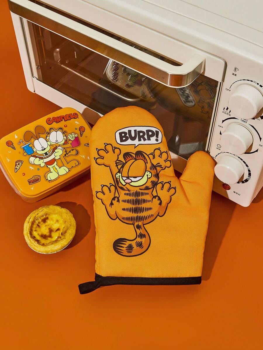 GARFIELD X SHEIN Cartoon Letter Pattern Heat Insulation Glove (Single ...
