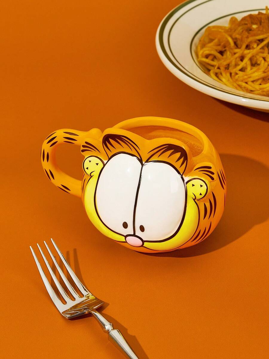 GARFIELD X SHEIN 380ml Cartoon Cat Ceramic Mug | SHEIN USA