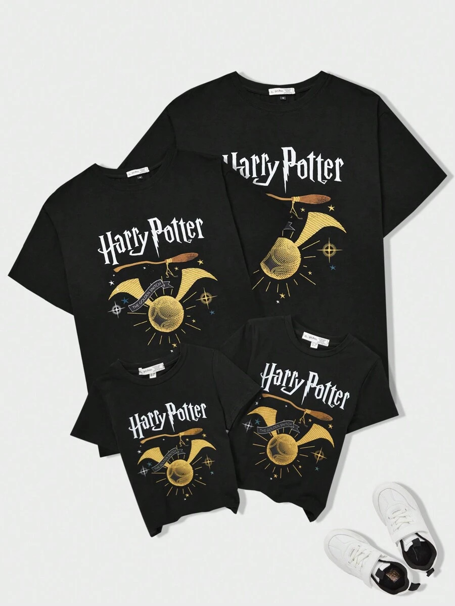 HARRY POTTER X SHEIN Men's Loose Fit Oversized Drop Shoulder T-Shirt ...