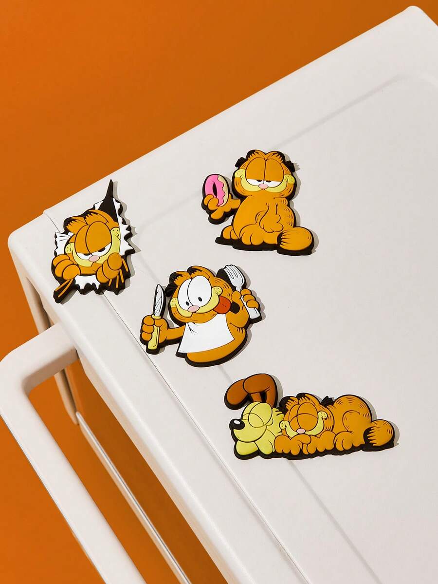 GARFIELD X SHEIN Cartoon Pattern Refrigerator Magnets Set Of 4 for Sale ...