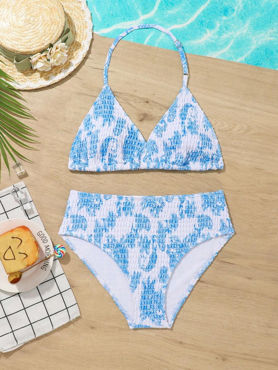 Tween Girl Swimwear Set With Random Prints | SHEIN USA