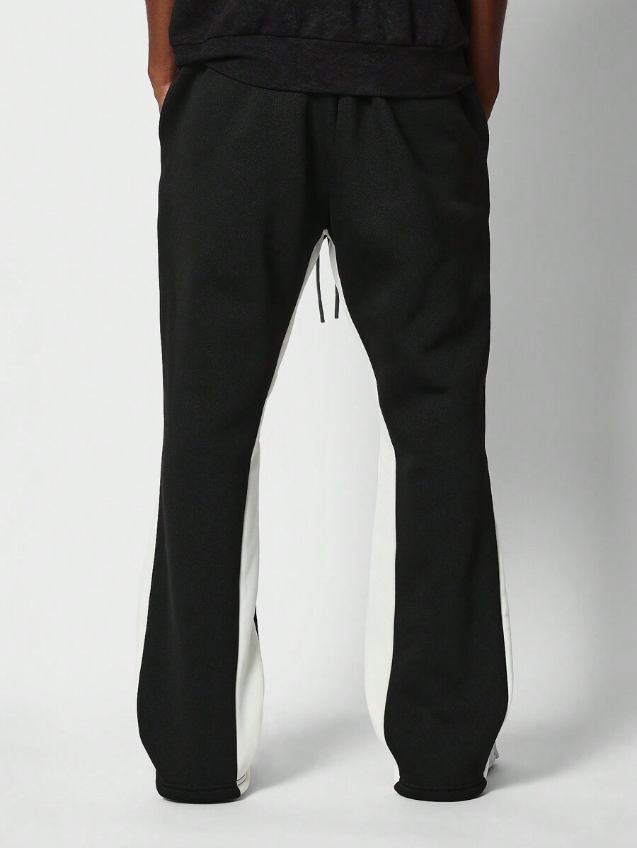 SUMWON Jogger de corte acampanado con estampado y paneles contrastantes ...