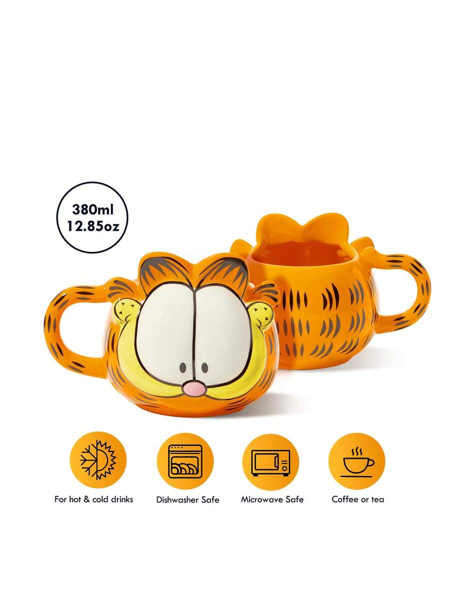 GARFIELD X SHEIN 380ml Cartoon Cat Ceramic Mug | SHEIN USA