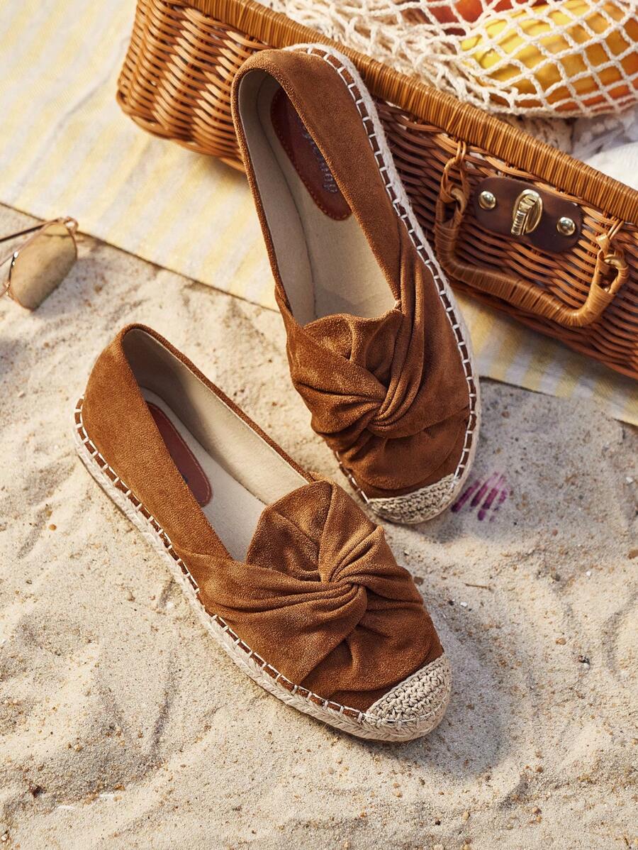 Styleloop Chaussures plates de style vacances avec nœud torsadé, des ...