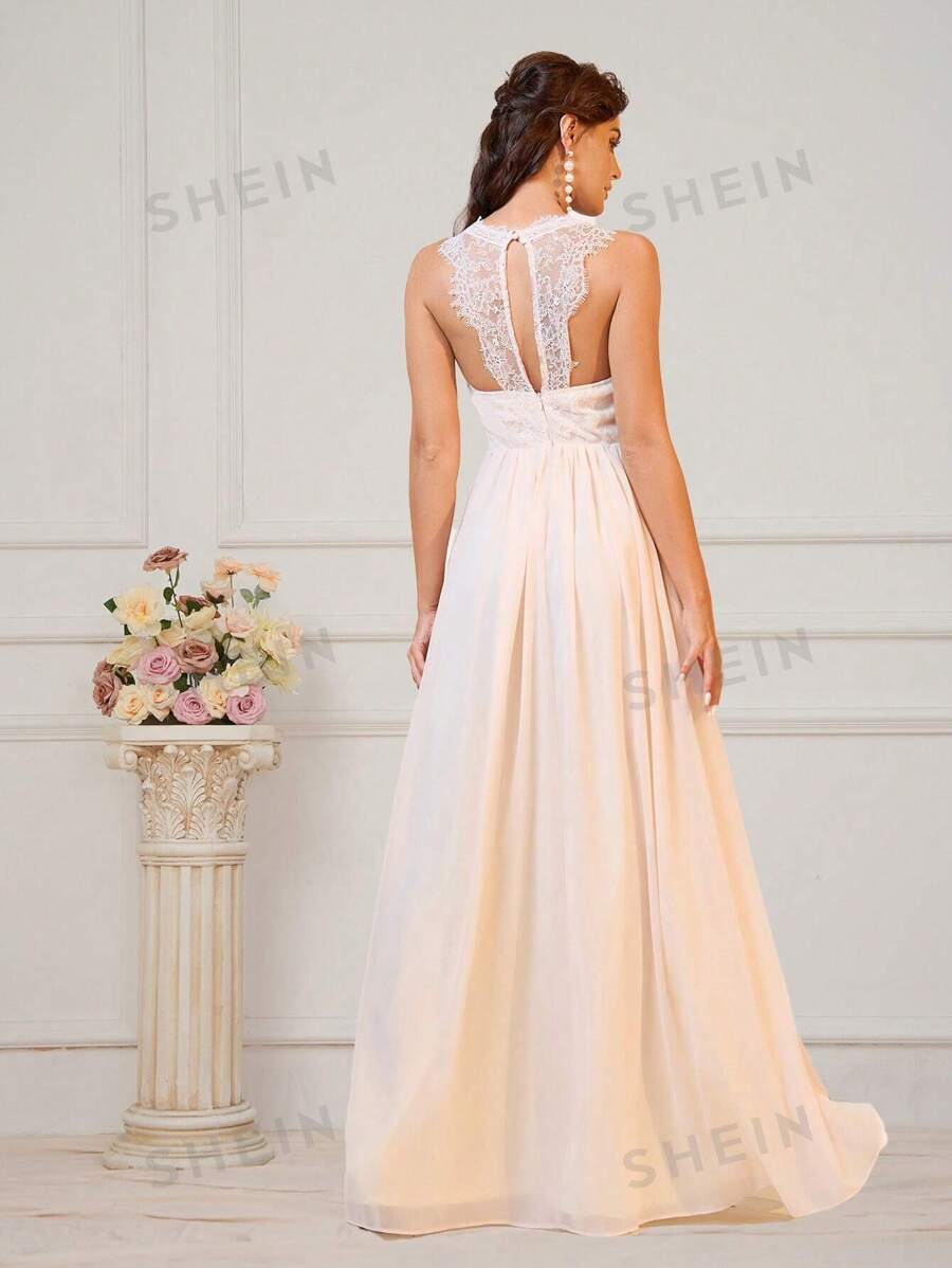 SHEIN Belle Vestido de dama de honor elegante y romántico en color ...