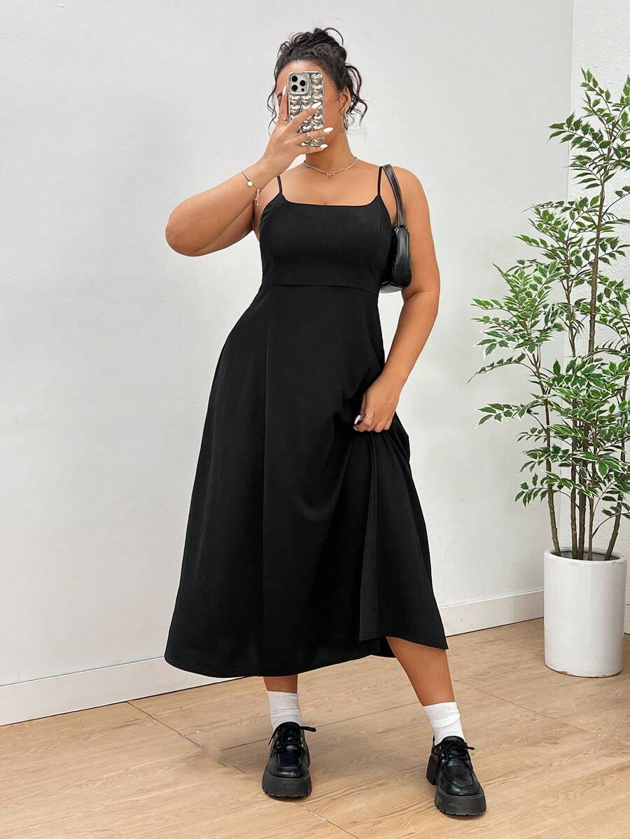 SHEIN EZwear Women's Plus Size Summer Garden Party Daily Basics Solid ...