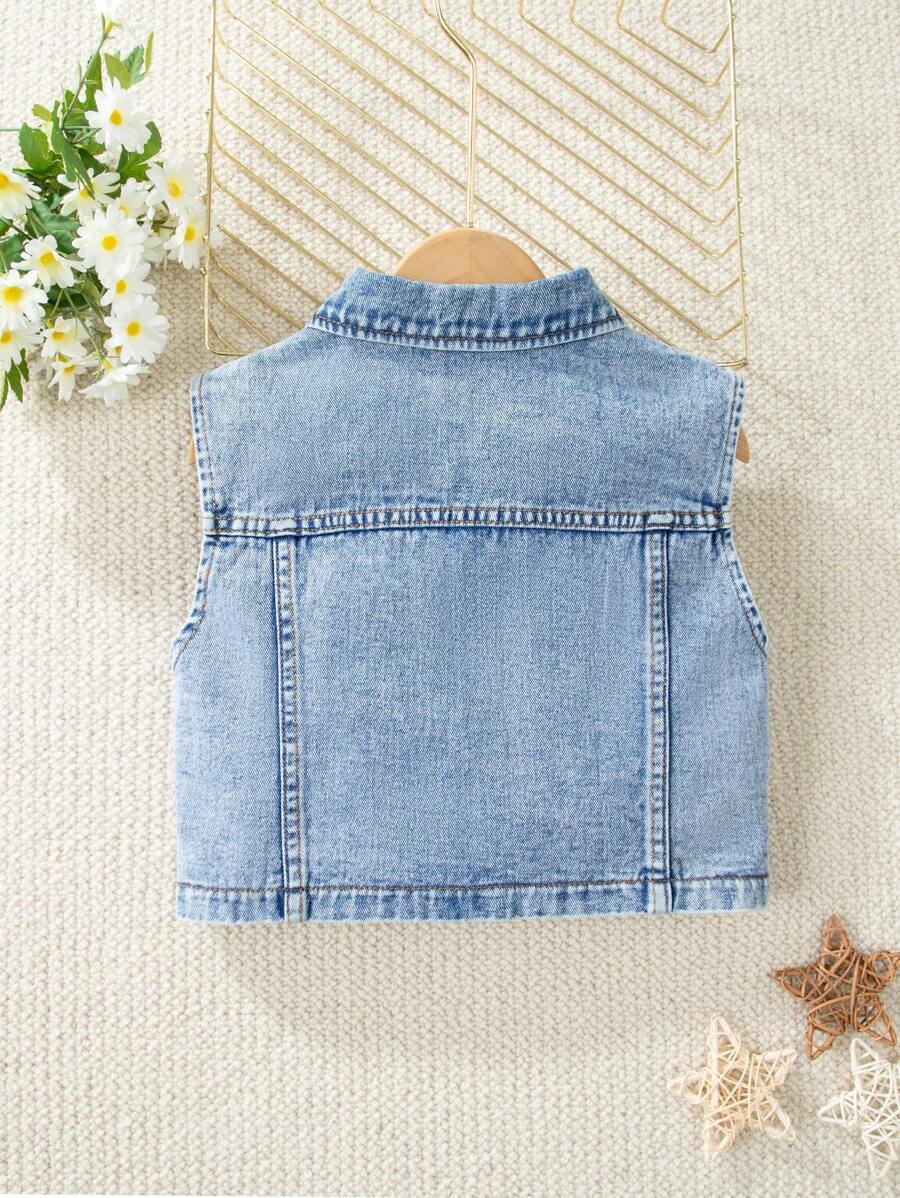 Tween Girl Denim Jacket And Coat, New Casual Fashion Splatter Washed ...