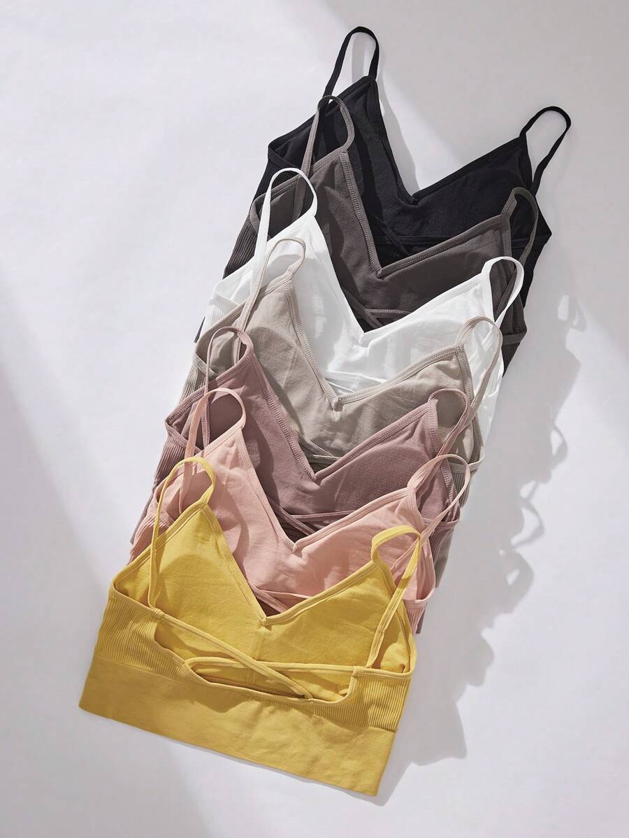 Conjunto de 7 piezas de sujetadores básicos sin costuras para mujer ...