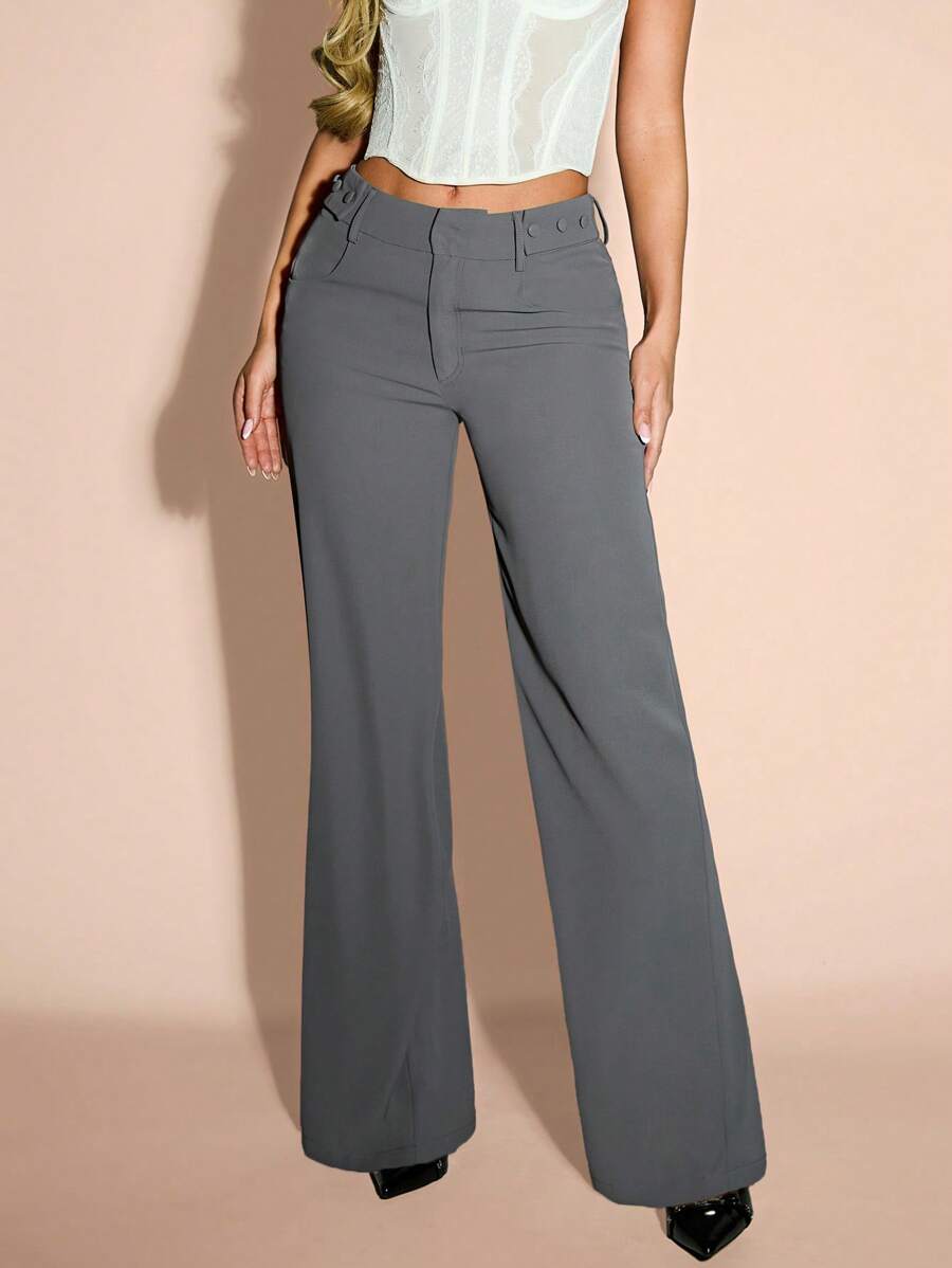 SHEIN BAE Women's Grey Ultra Low Waist Teacher's Day Back To School ...