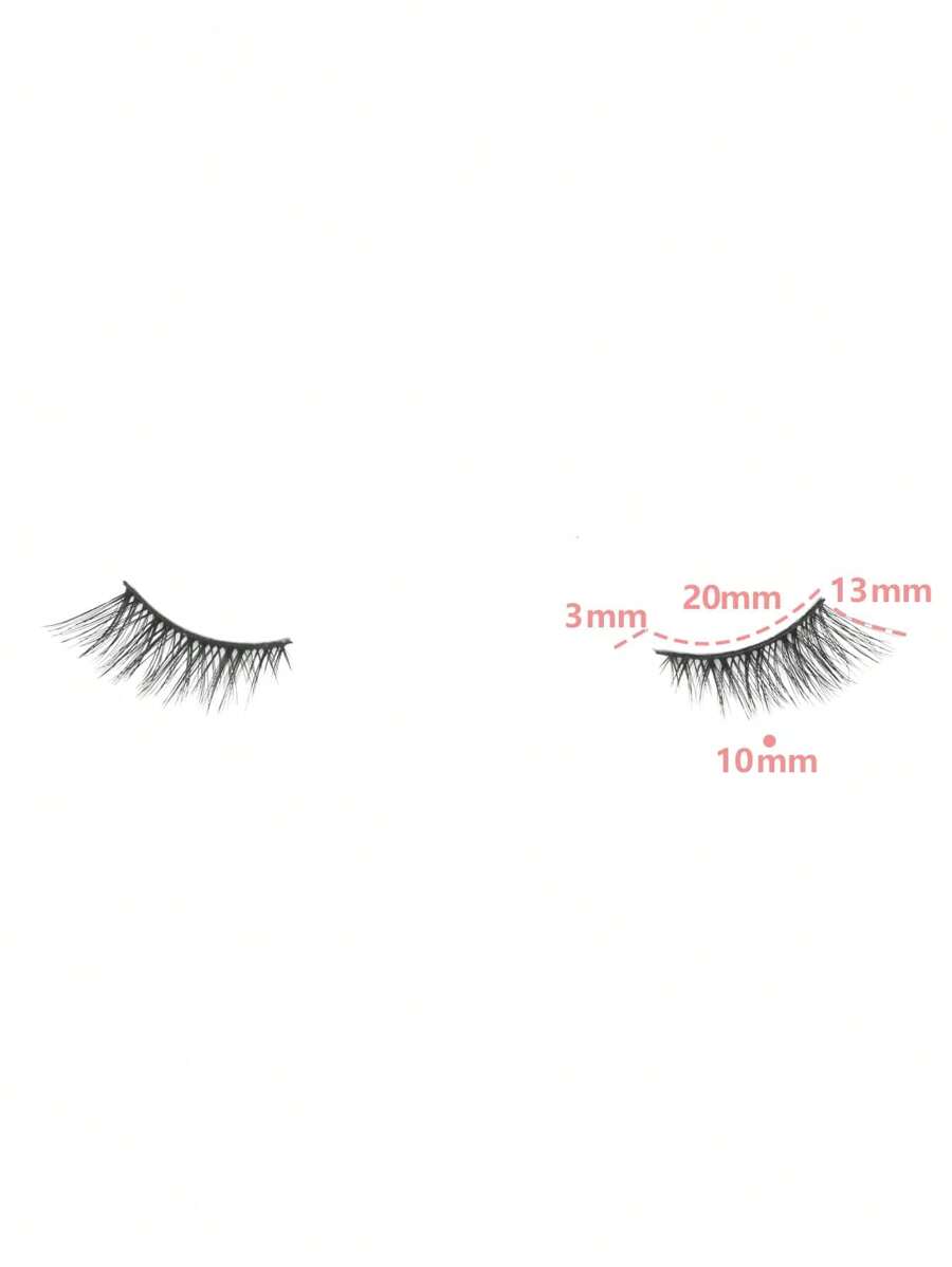 10 Pairs Cat Eye Style Half Eyelashes With Extended Ends For Bigger