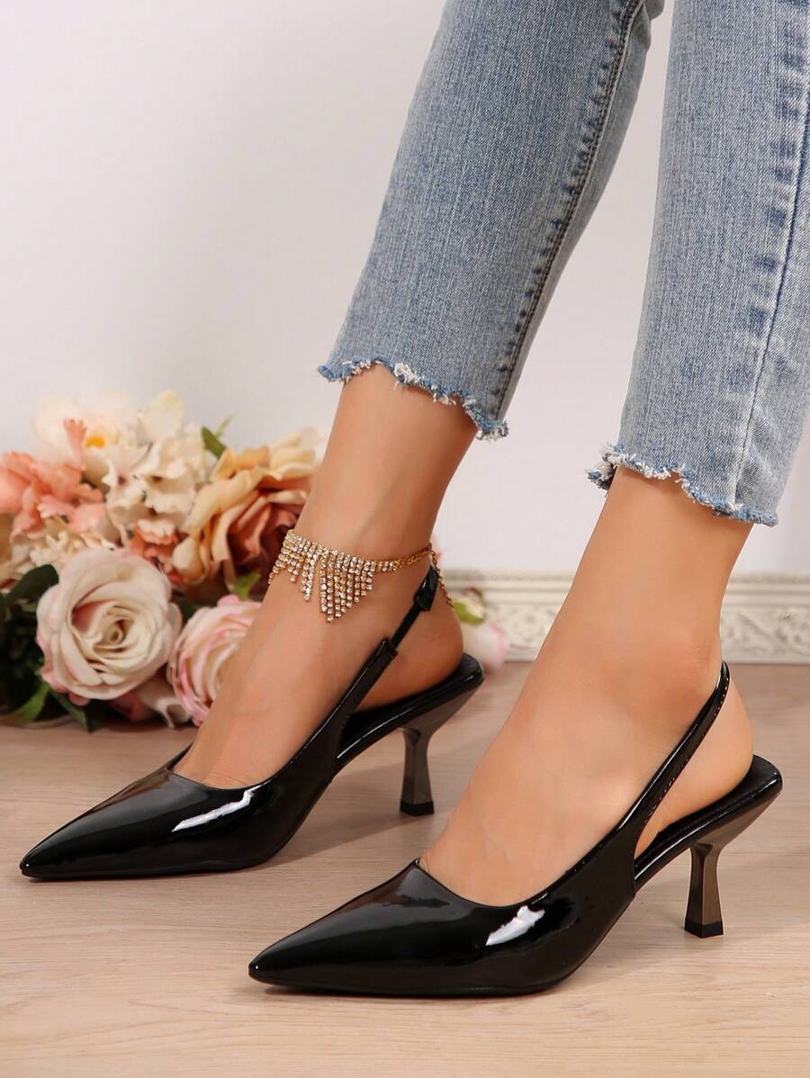 2025 Autumn New 360° Shock-Absorbing Silver Pointed Toe Timeless Skin ...