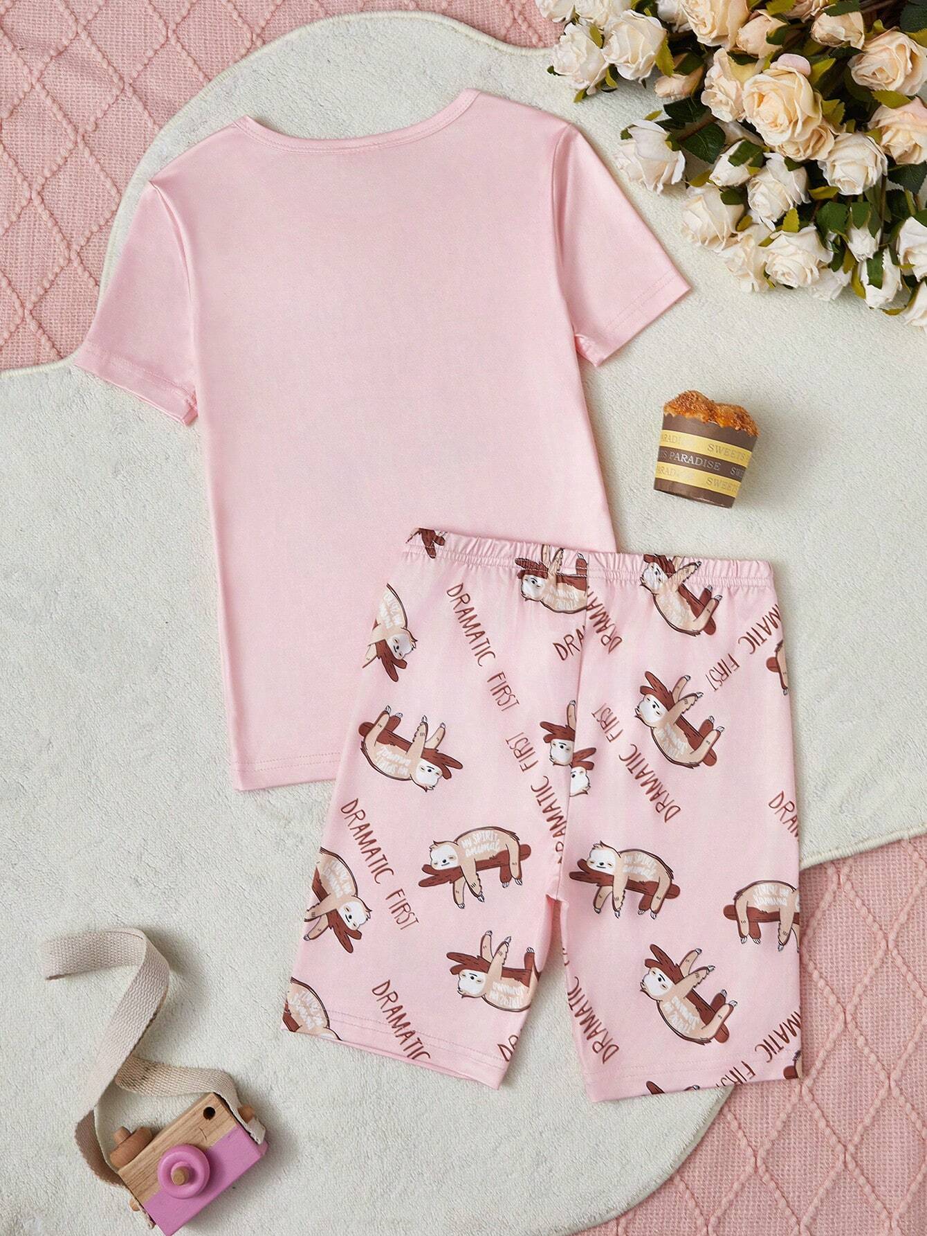 KTGSJ5 Tween Girl Home Clothes, Milk Silk Pajamas Set Of 180gsm ...