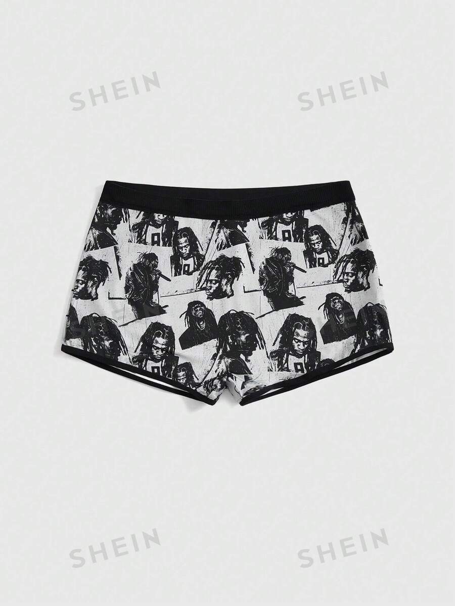 ROMWE Grunge Punk Men's Dark Punk Hip Hop Boxer Briefs With Dreadlocks ...