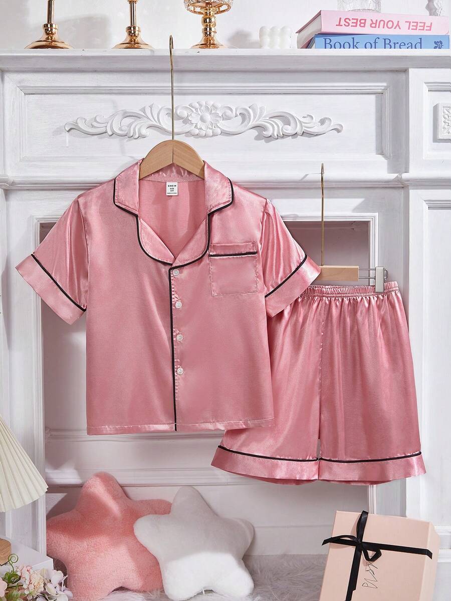 Tween Girl Solid Color Comfortable Jersey Knit Short Sleeve And Shorts ...