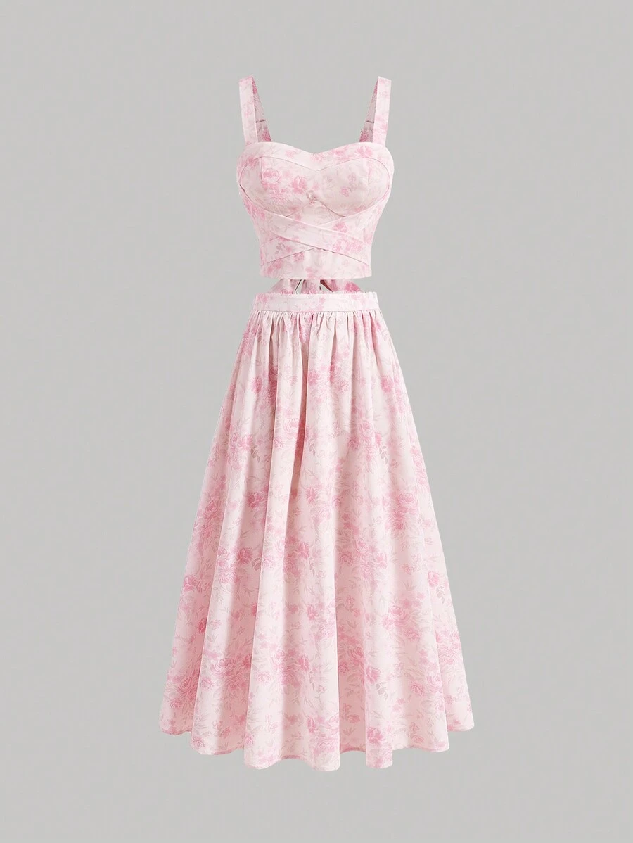 SHEIN MOD Women's Summer Elegant Blush Pink Vacation Holiday Vintage ...