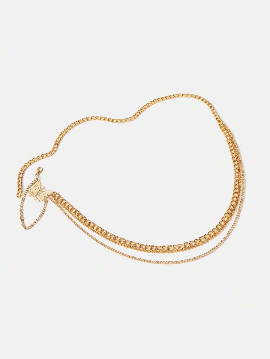 SHEIN ICON Women's Cute And Trendy Butterfly Tassel Waist Chain With ...