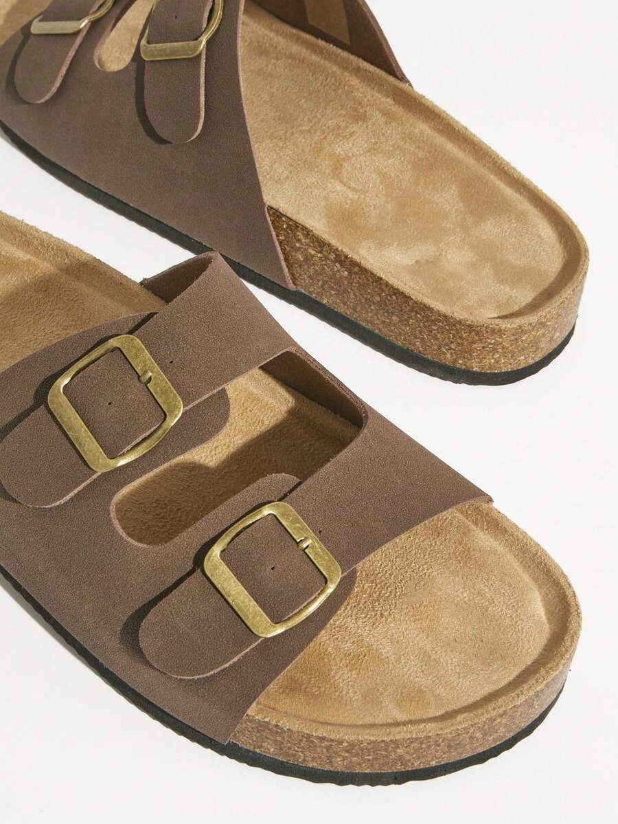 Men's Bestseller Coffee Replica Arizona Cork Slide Sandals-Affordable ...