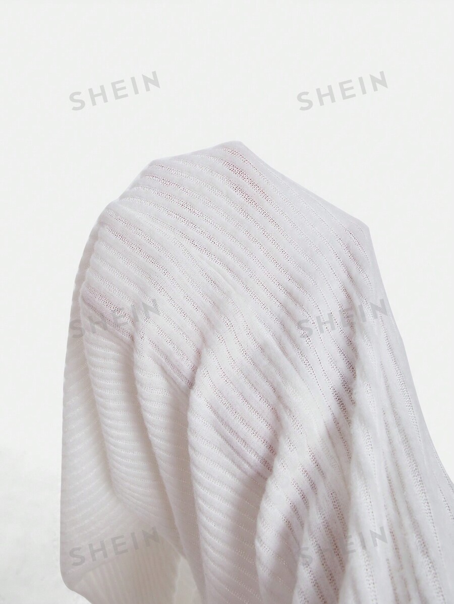Shein Icon Y2k Grunge Asymmetrical Neck Lettuce Trim Tee Shein Usa