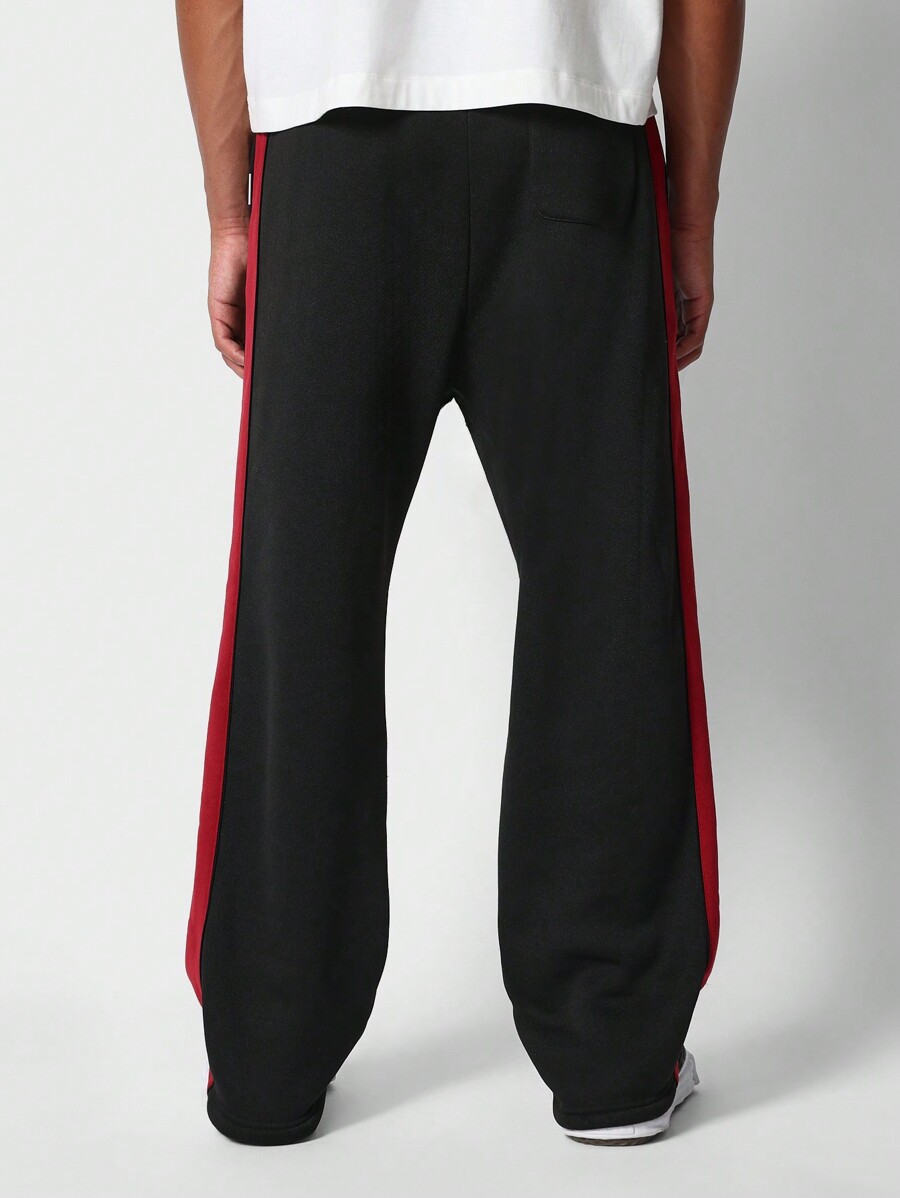 SUMWON Loose Fit Baggy Drop Crotch Jogger Pants With Front Graphic And ...