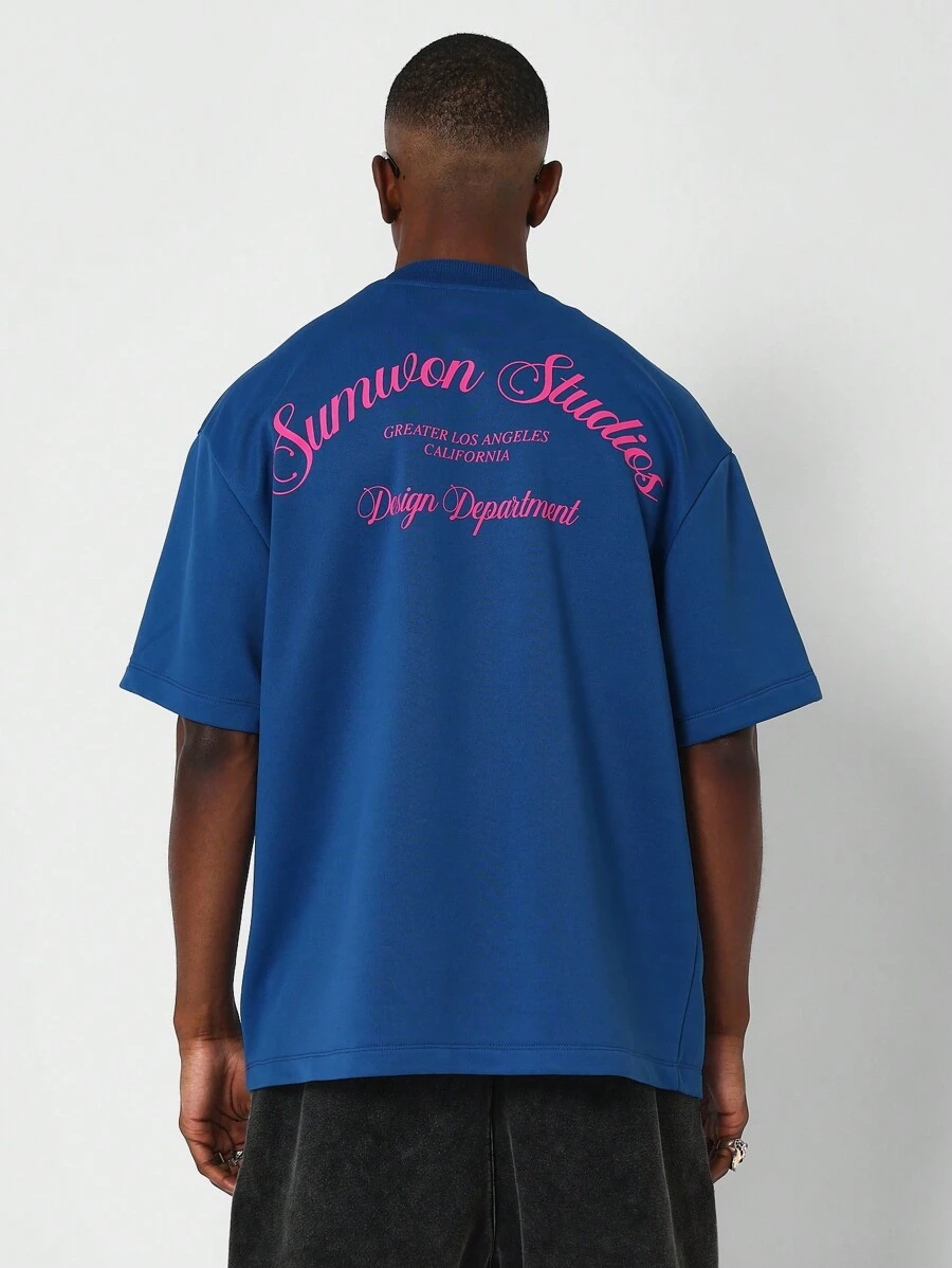 SUMWON Loose Fit Tee With Back Graphic Print | SHEIN Singapore