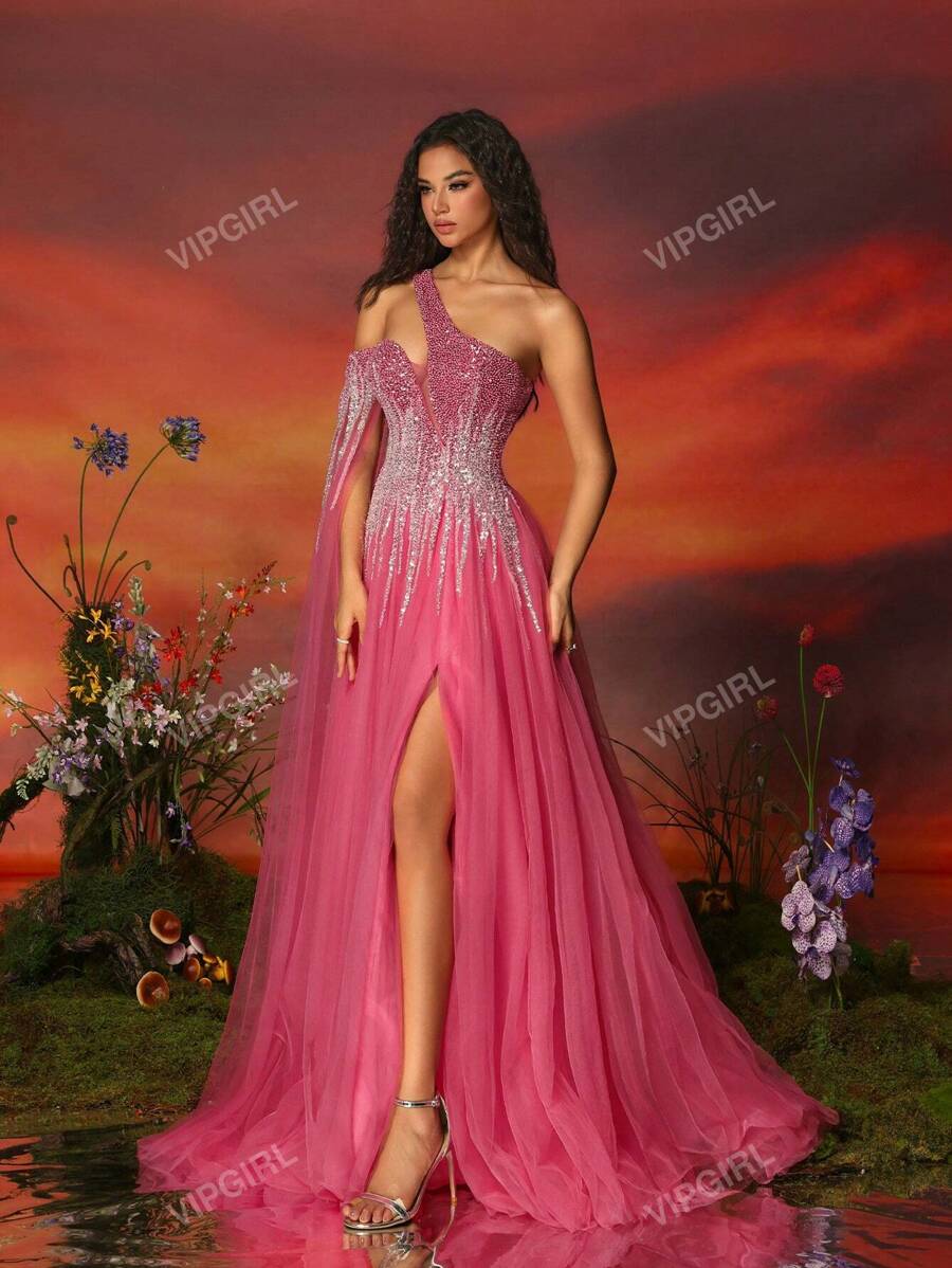 VIPGIRL VIPGIRL Elegant And Noble Mesh Dress For Formal Occasions Prom ...