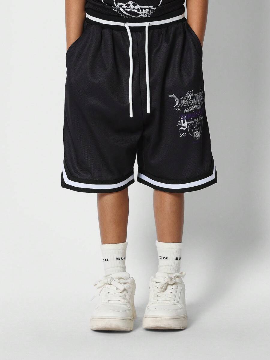 SUMWON Tween Girls Mesh Tank Top And Drop Crotch Short 2 Piece Set Back ...