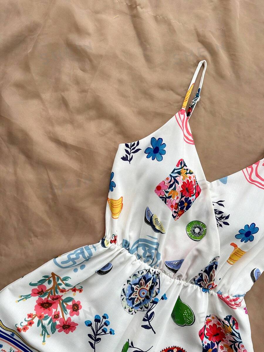 Shein Wywh Womens Vacation Summer Romantic Casual Countryside Style