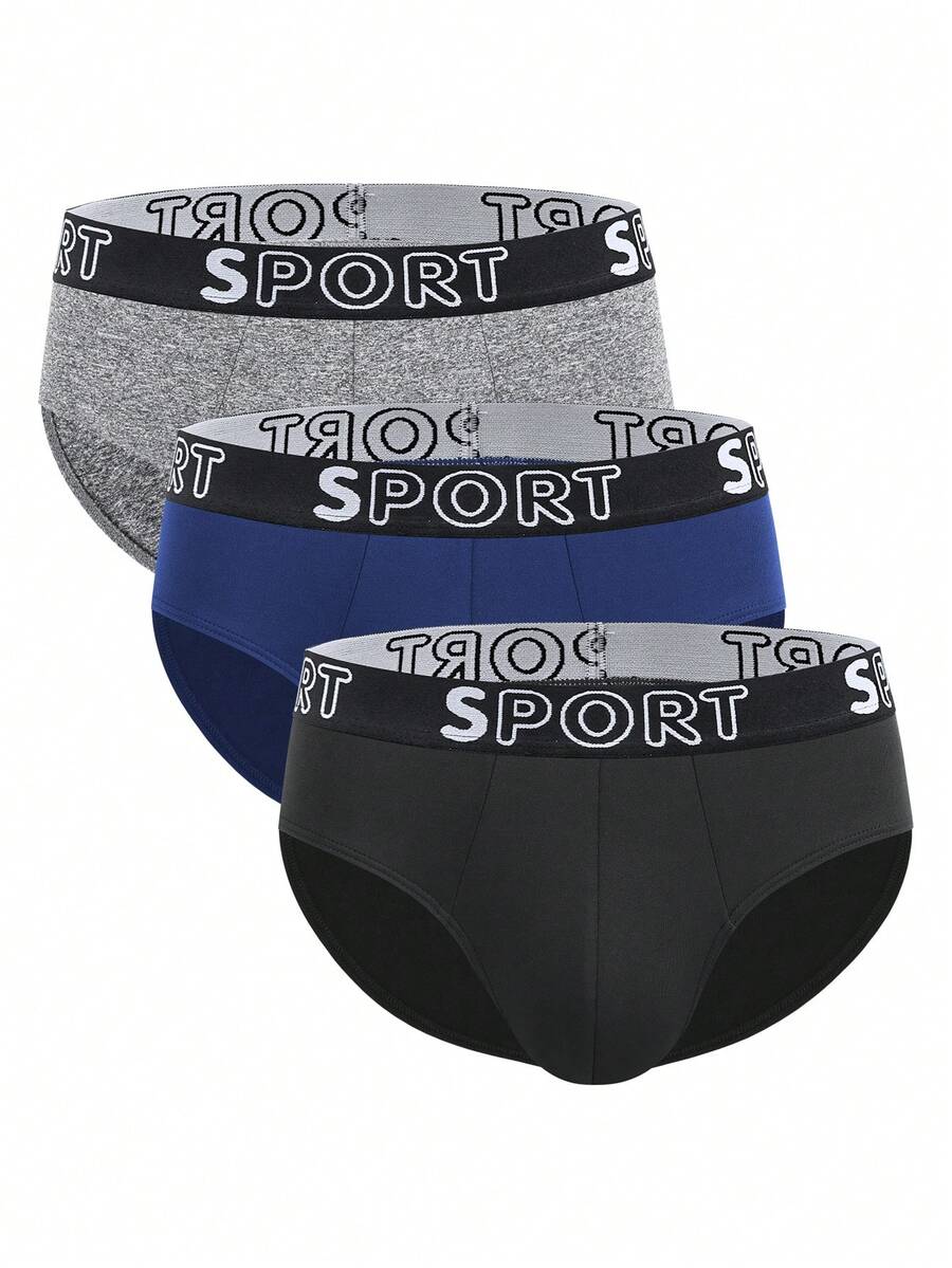 Ropa interior de triángulo con estampado sencillo para hombre (conjunto ...