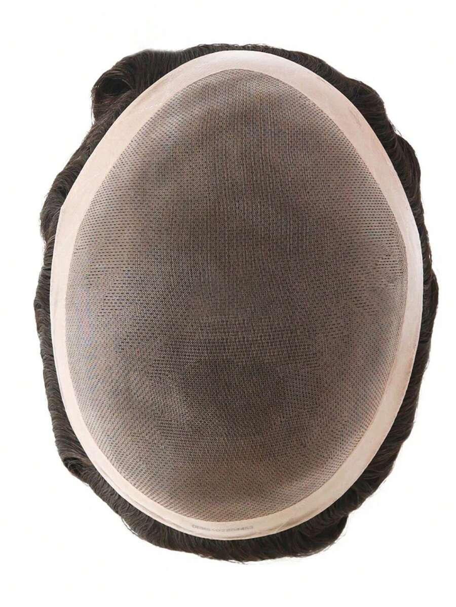 Fine Mono Men Toupee Hairpiece Poly Coating Around Human Hair ...