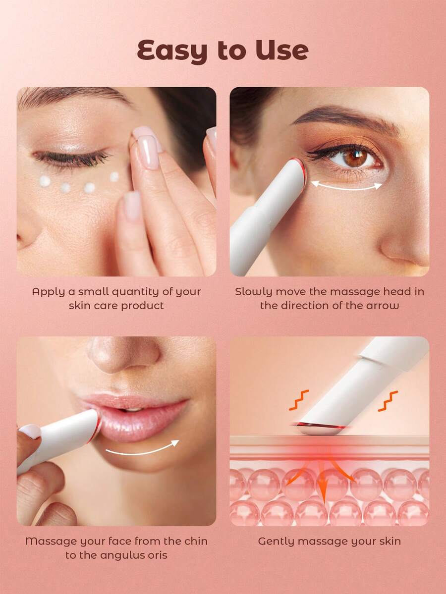 Teckwe Face Massage,Vibration Eye And Lips Massager,Portable Eye & Face ...