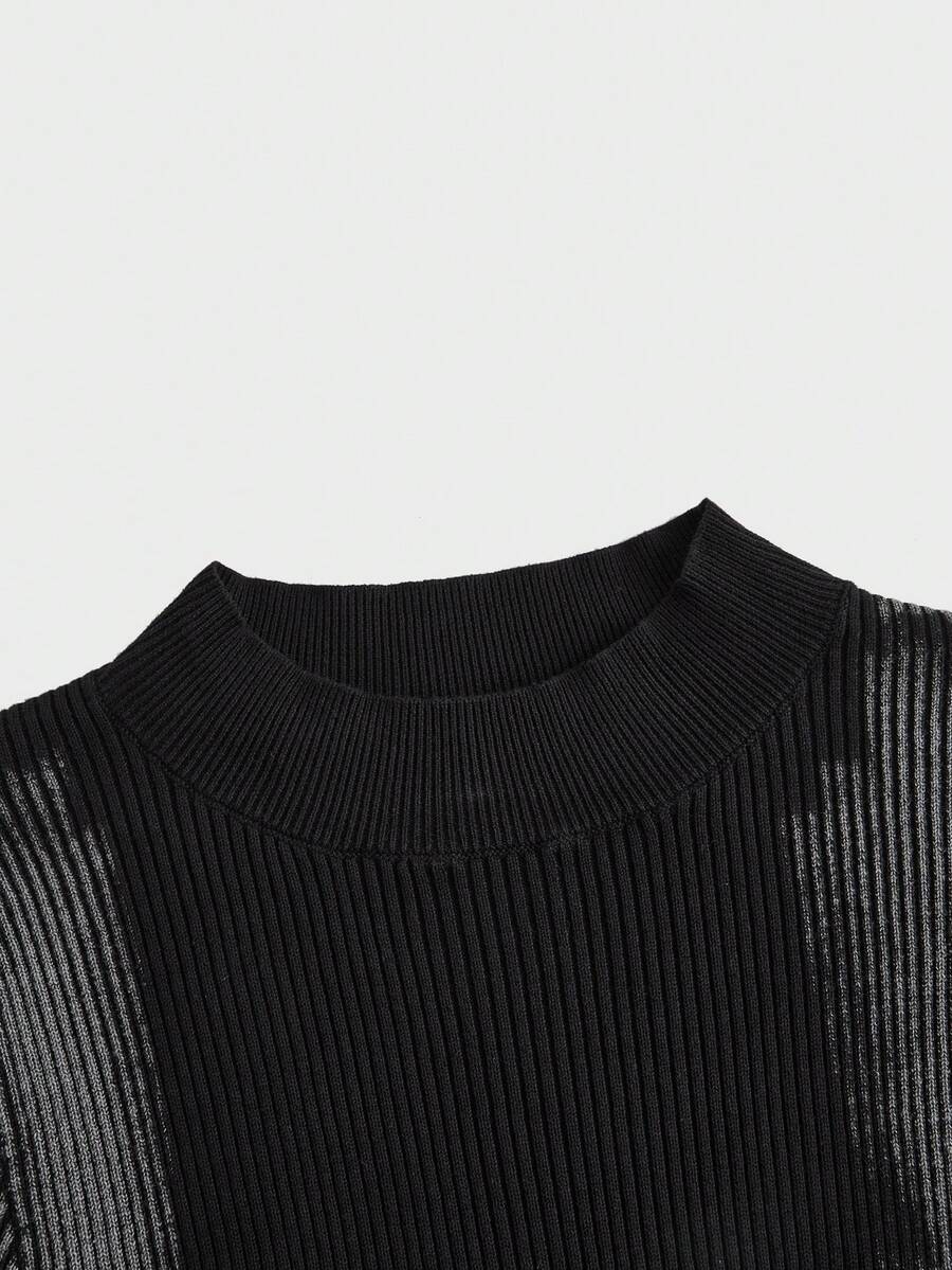 Manfinity UZERO Men's Solid Color Simple Knitted Top For Daily Wear ...