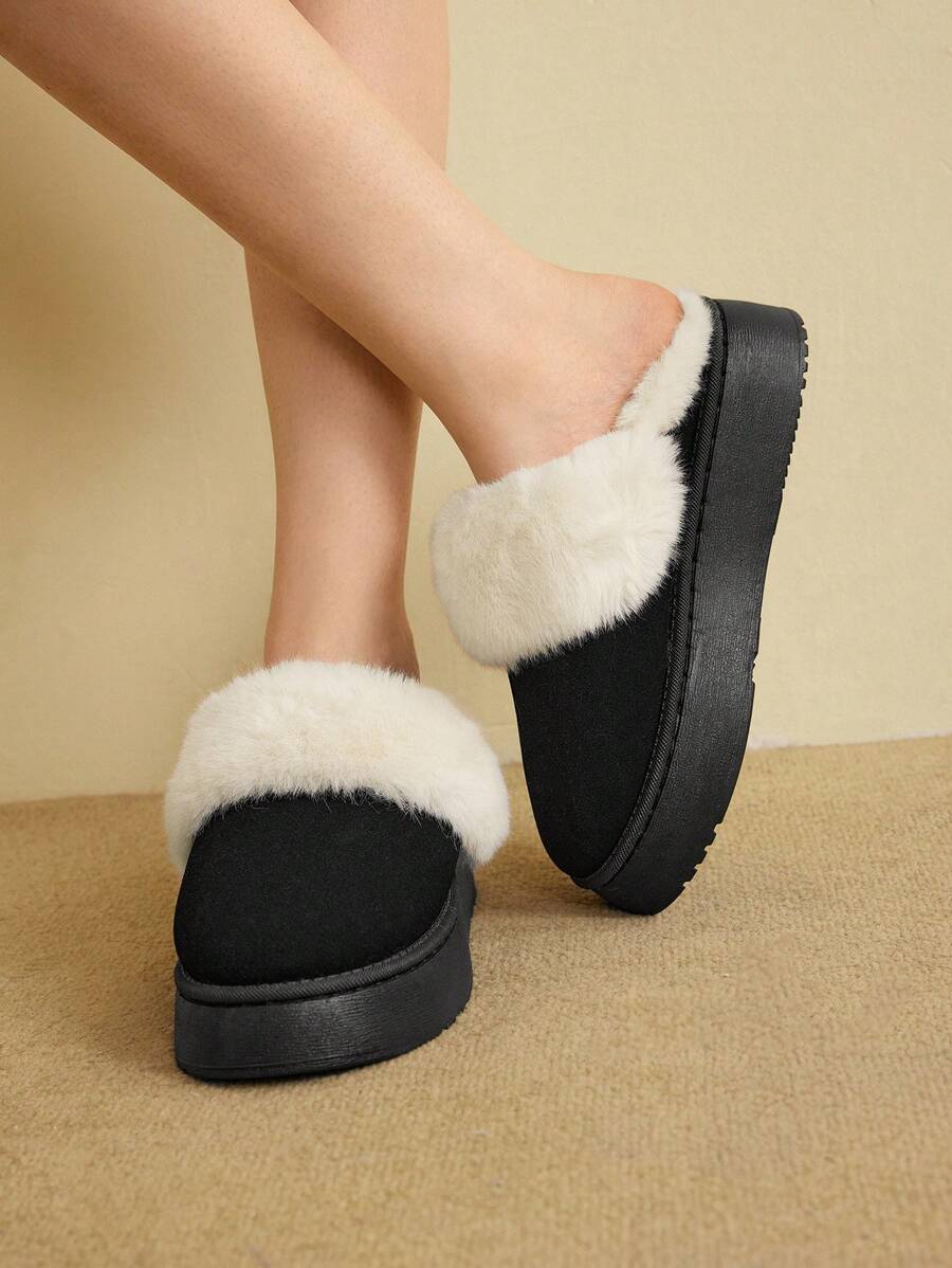 CUCCOO Quty Chaussures pour femmes Bout rond Semelle épaisse Pantoufles ...