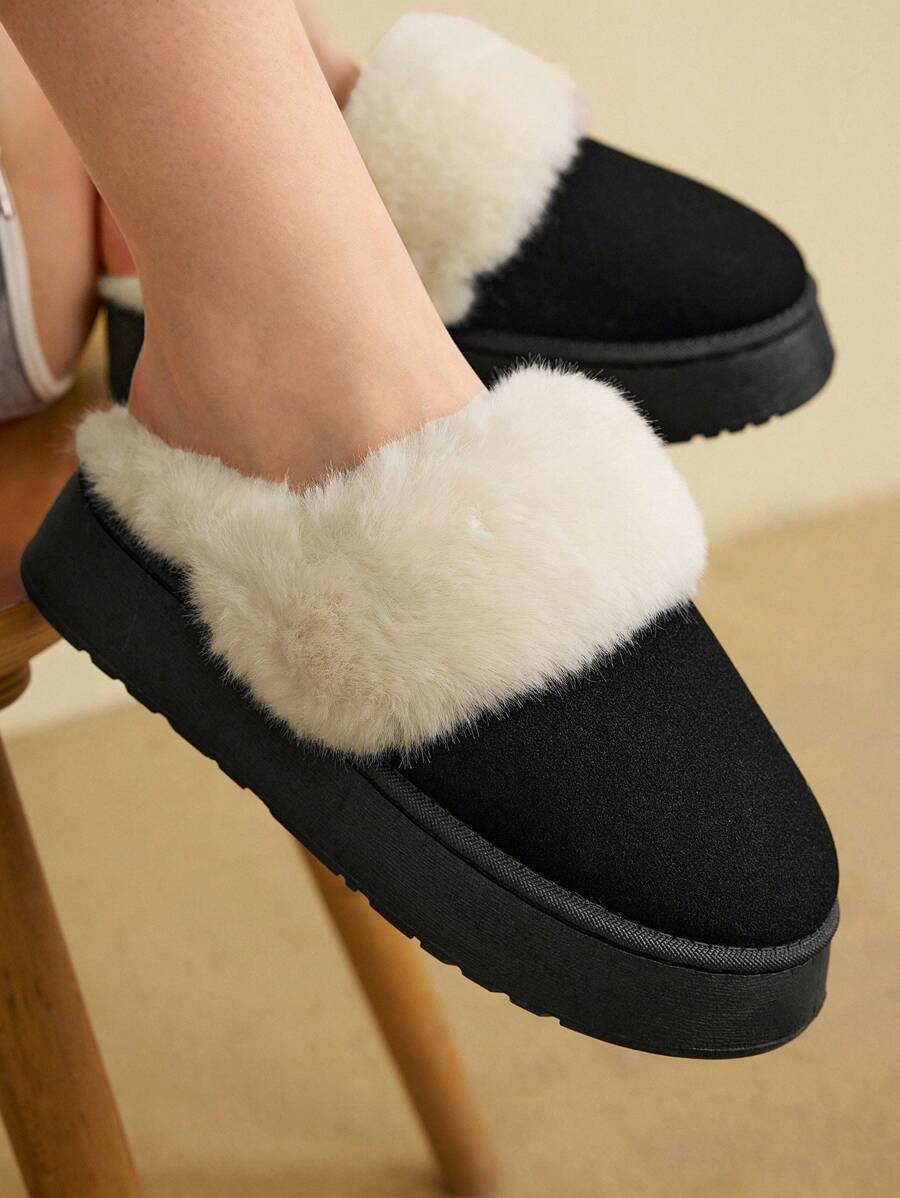 CUCCOO Quty Chaussures pour femmes Bout rond Semelle épaisse Pantoufles ...