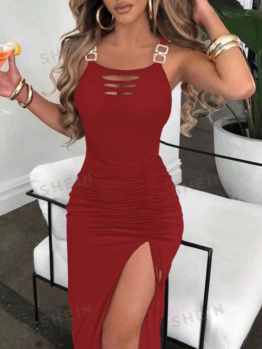 SHEIN Raffinéa Vestido de ajustado plisado de unicolor de verano para ...