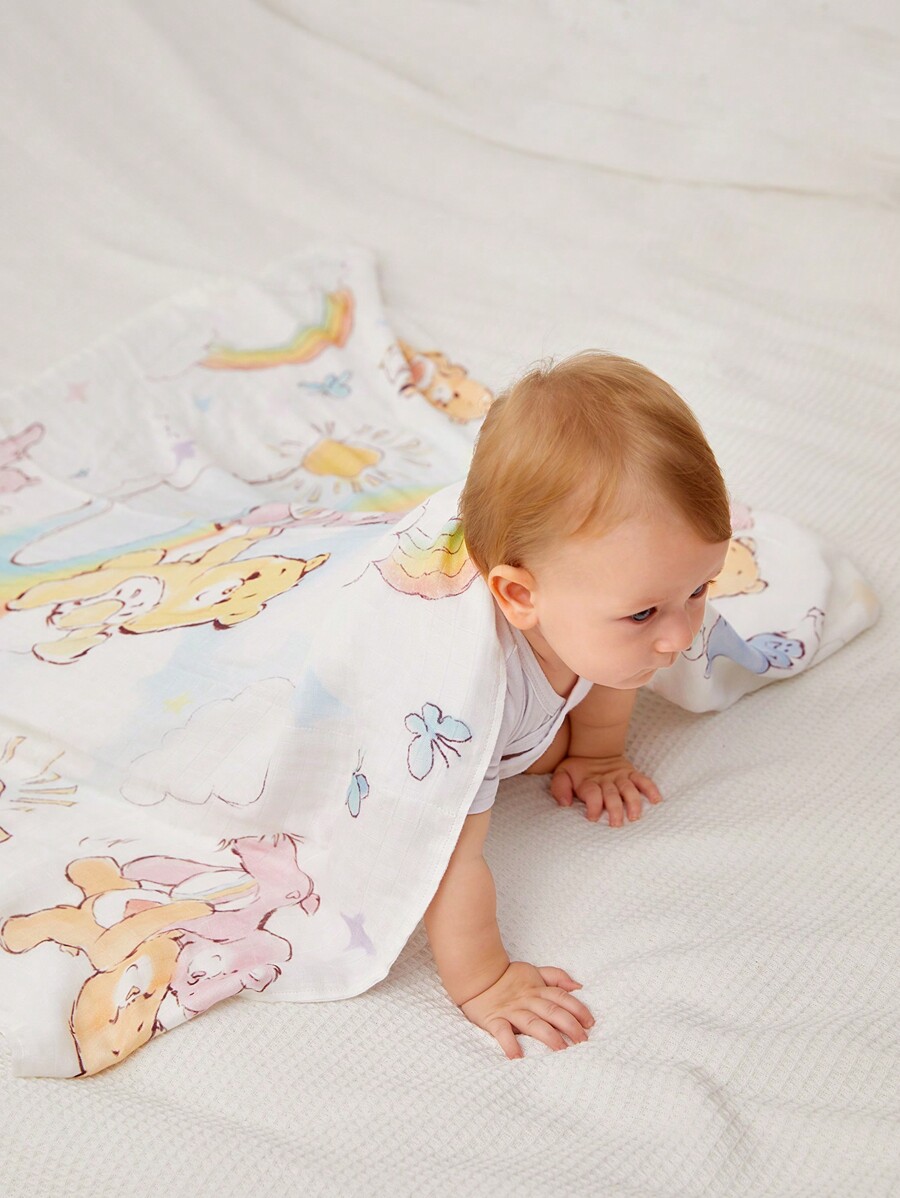 SHEIN X Care Bears Soft, Lightweight, Breathable Double-Layer Natural ...