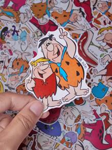 THE FLINTSTONES | SHEIN 53 Stück Anime Charakter Muster Aufkleber Set ...