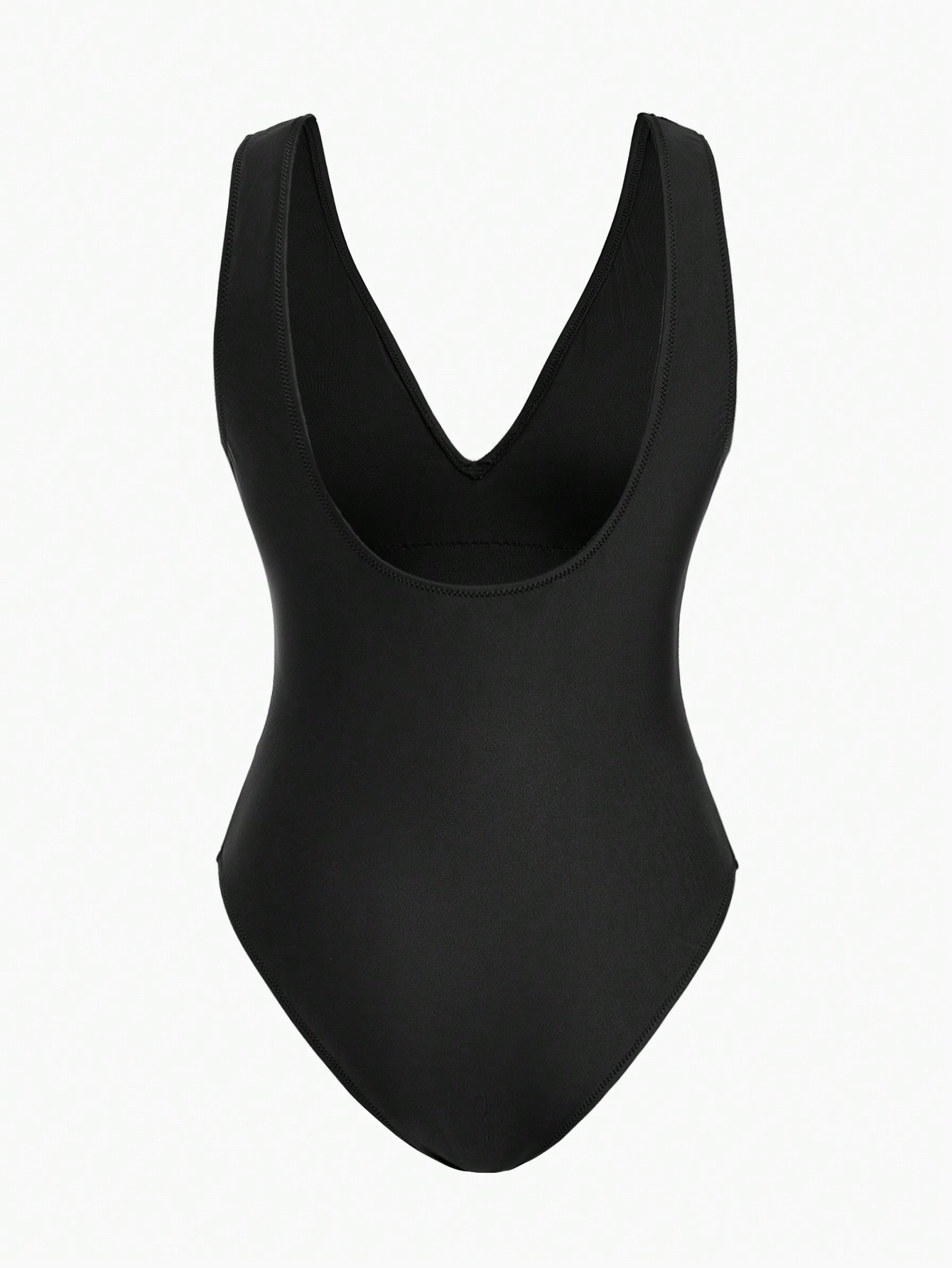 MOTF PREMIUM SUMMER BEACH CONTRAST PIPING TIE FRONT LOW BACK ONE-PIECE ...