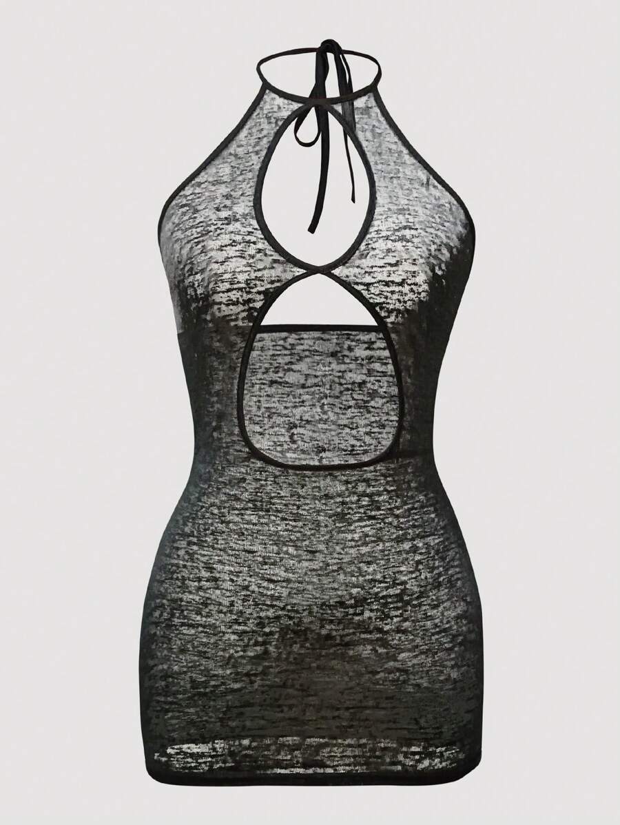 SHEIN SXY Ladies' Hollow Out See-Through Strap Dress | SHEIN EUR