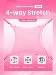 Studio SHEIN Sport Plus Size Women Solid Color Seamless Cross-Back ...