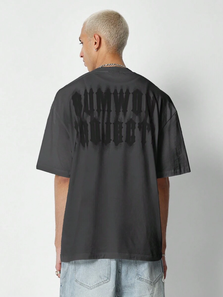 SUMWON Tee With Blur Back Graphic Print | SHEIN USA