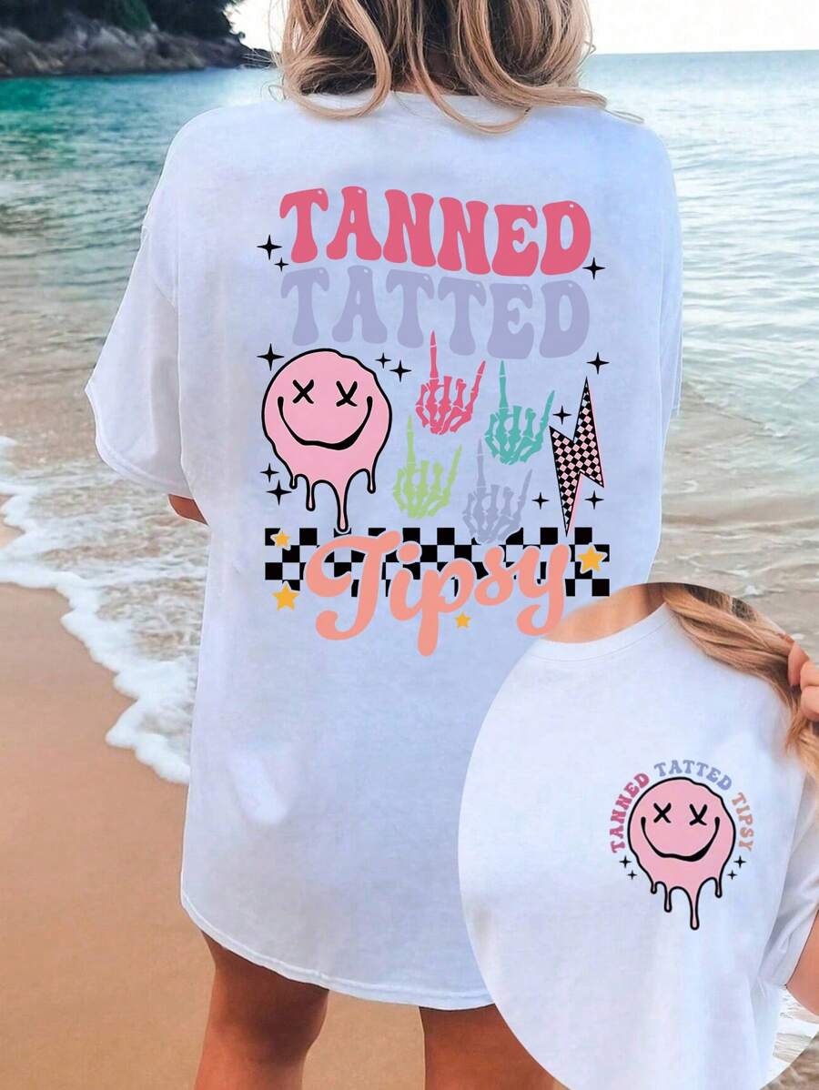 SHEIN EZwear Sol besado y borracho Svg, Diseño de sublimación de ...